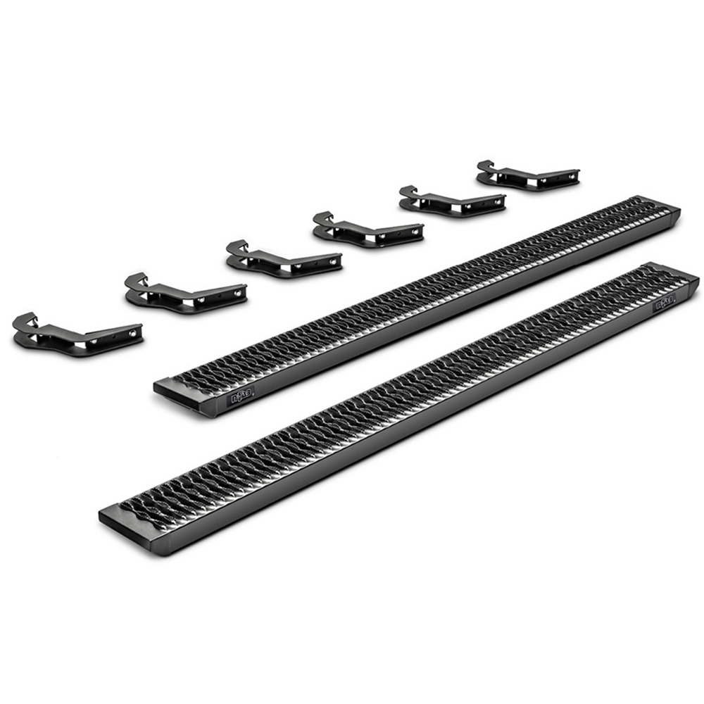 N-Fab Growler Textured Black Aluminum Running Boards | Magnum Truck Gear